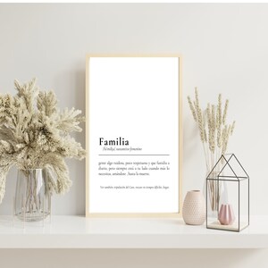 Funny Definition Print Family in Spanish DIY Poster Gift - Etsy