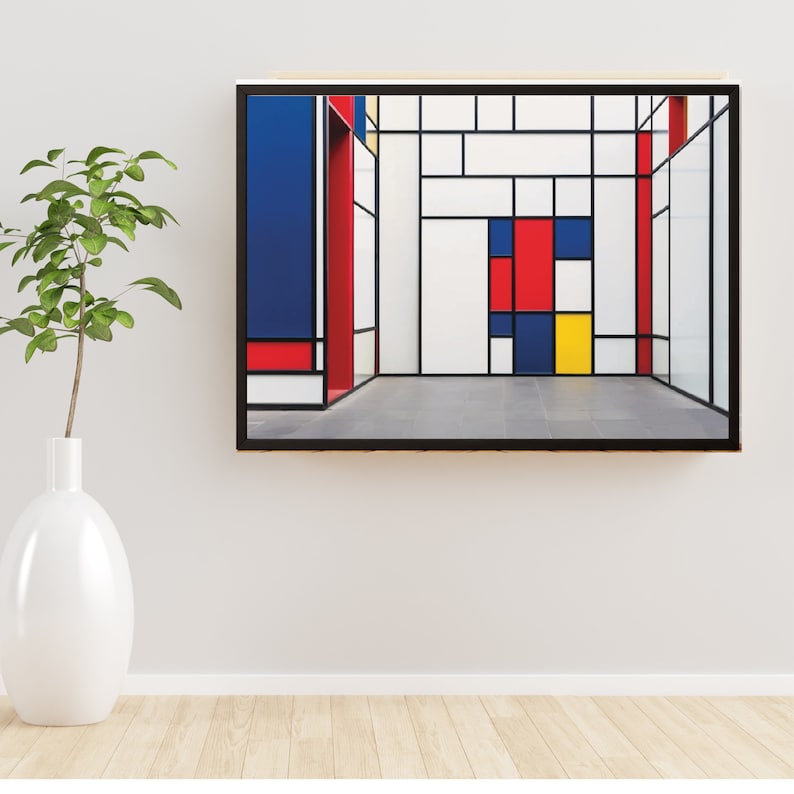 Abstract Geometry Piet Mondrian Style Printable Download Wall Art Large ...