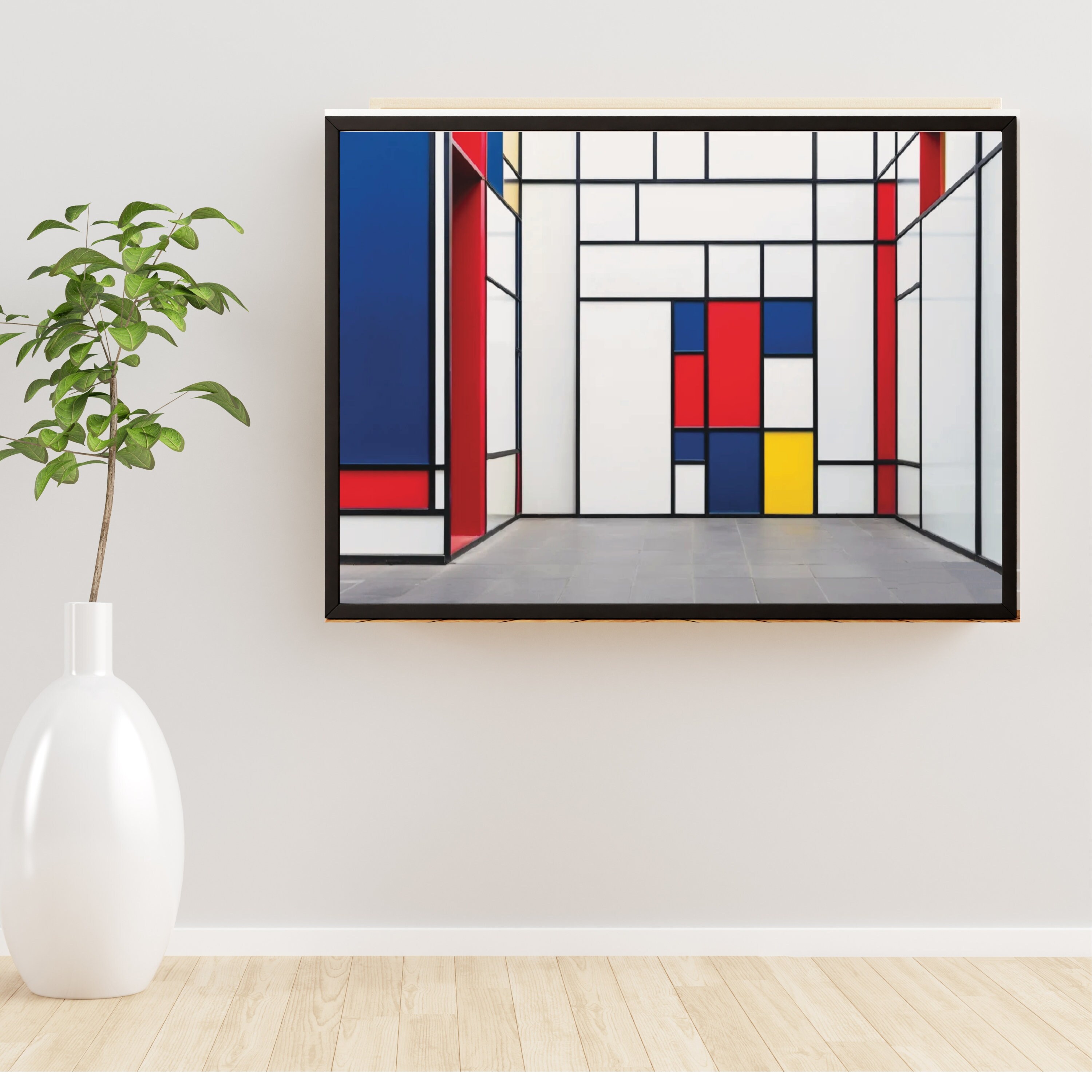 Abstract Geometry Piet Mondrian Style Printable Download Wall Art Large ...