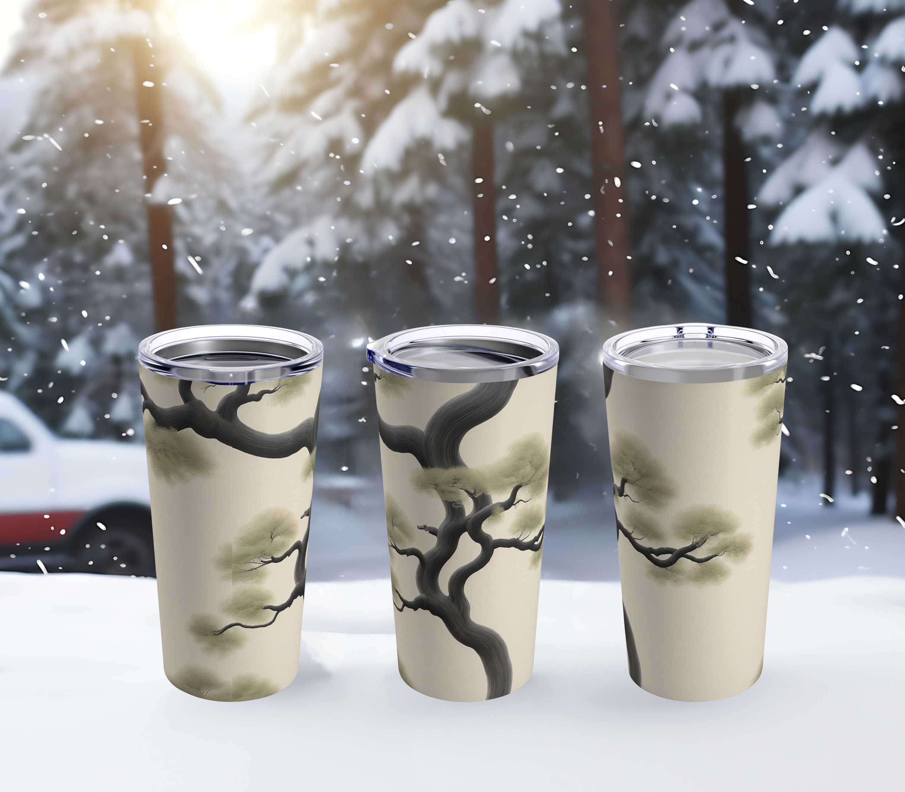 Japandi Style Tumbler, Japandi Tumbler Wrap, Japandi Design Wrap, Wabi ...