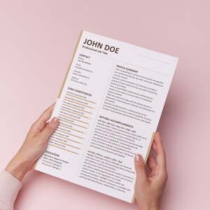 Resume Template Word Pages CV Template Word Pages - Etsy