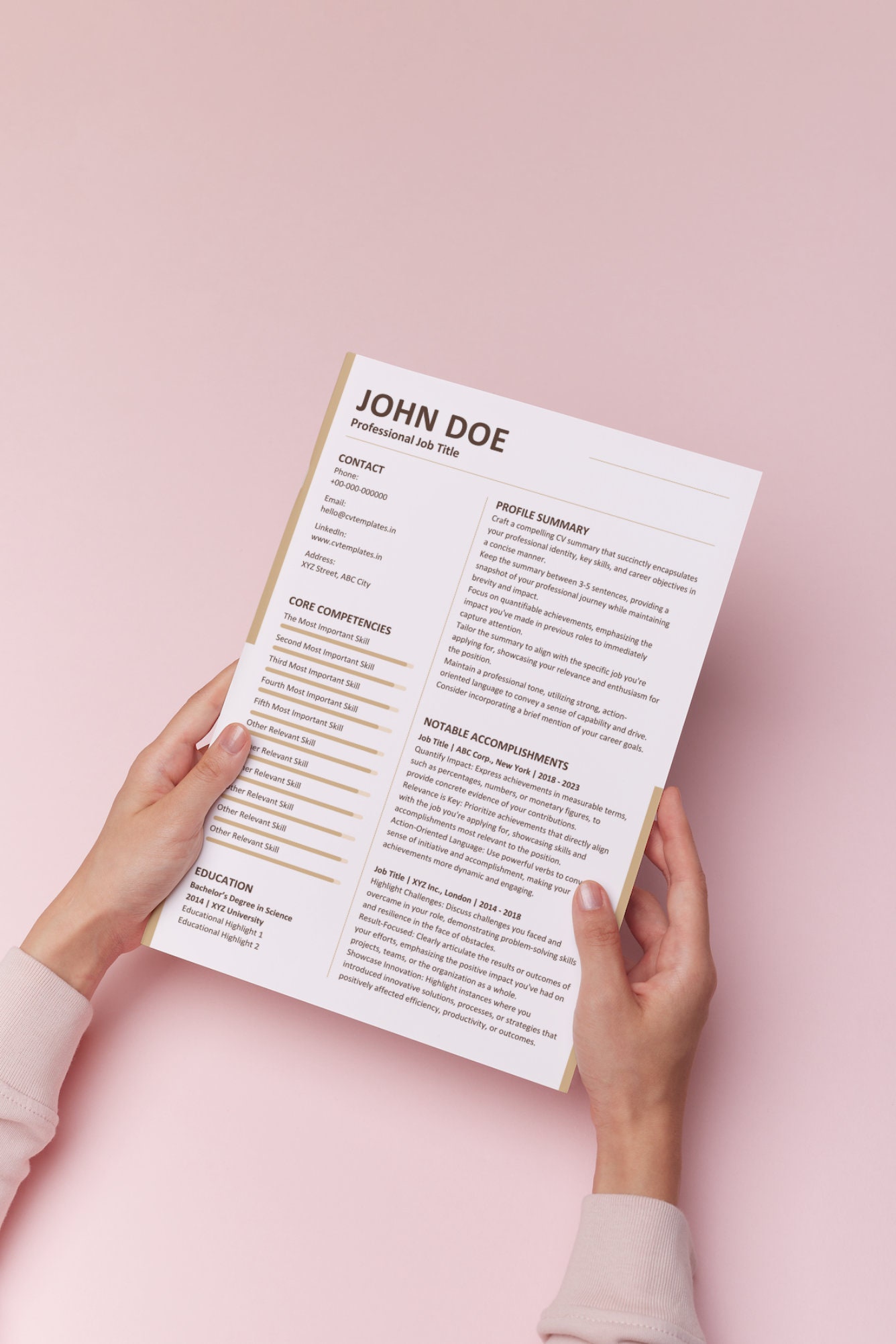 Resume Template Word Pages CV Template Word Pages - Etsy