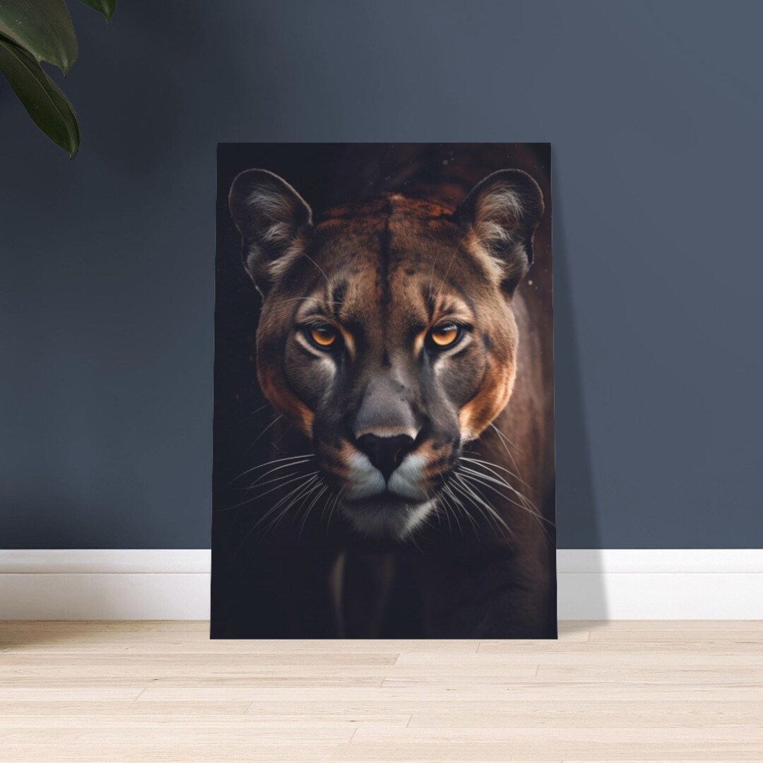 Puma Wall Art on Canvas Puma Wall Art and Animal Wall Art Canvas - Etsy