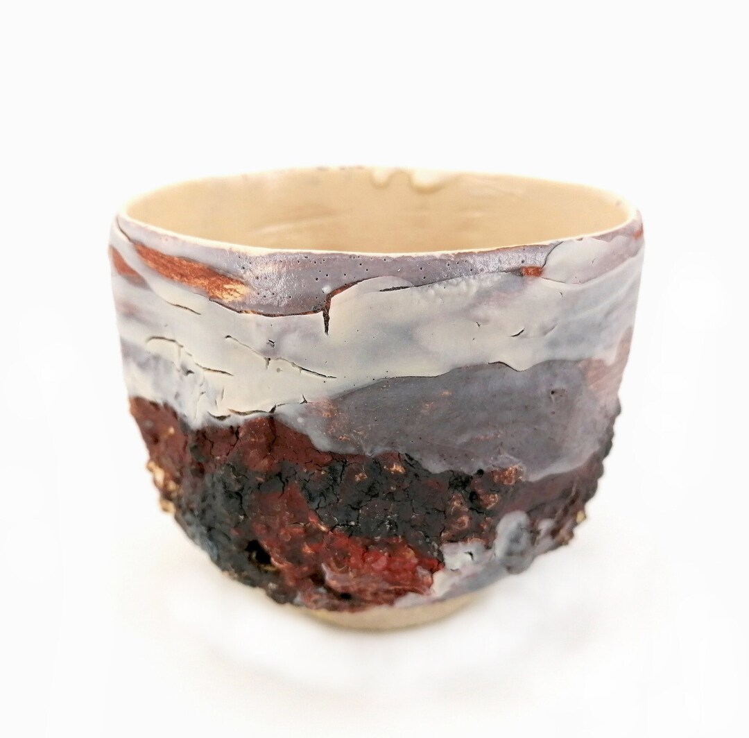 Chawan 6 Bol à Thé En Grès Sculpté à La Main émail Shino. - Etsy Australia