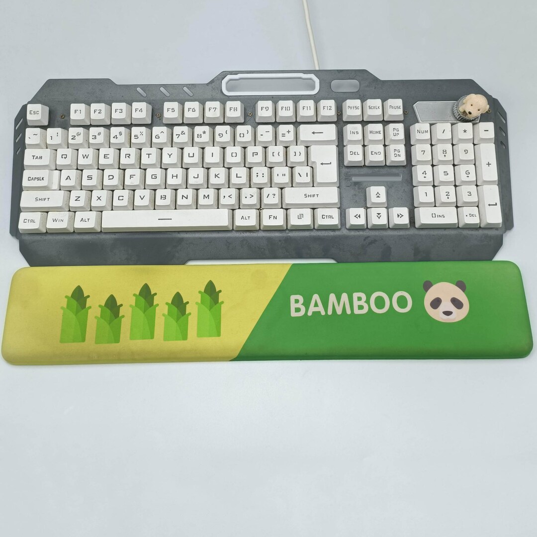 Kawaii Panda Silicone Keyboard Hand Rest, Cute Bamboo Wrist Rest ...
