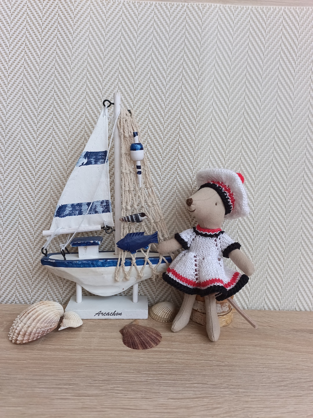 Maileg Knitted Dress and Sailor Hat for 13 Cm Mouse - Etsy