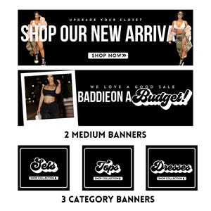 DIY Website Banner Kit: Shopify Boutique Templates (canva) - Etsy