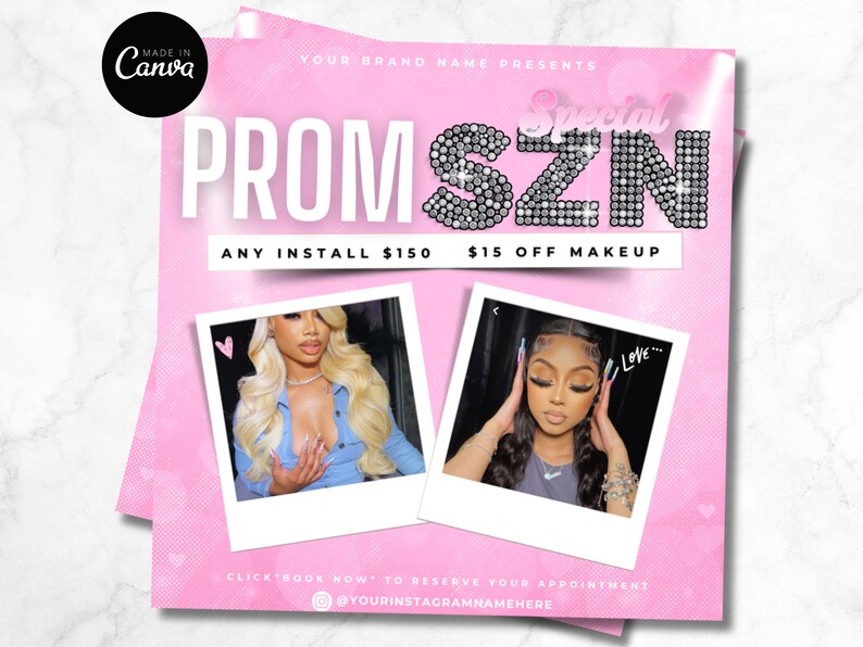 Prom Booking Flyer, Flyer, Homecoming Flyer, Book Now Flyer, Prom ...