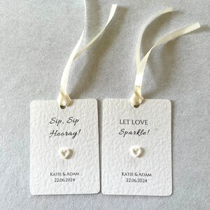 Personalised Wedding Favour Tags, Alcohol Tags, We Tied the Knot ...