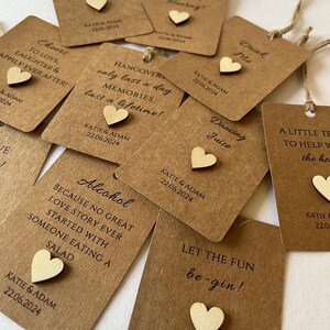 Personalised Wedding Favour Tags, Alcohol Tags, We Tied the Knot ...