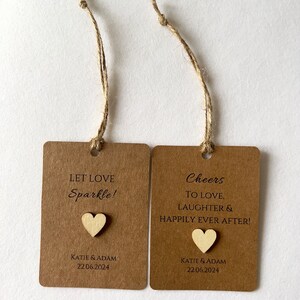 Personalised Wedding Favour Tags, Alcohol Tags, We Tied the Knot ...