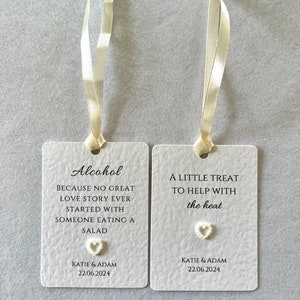 Personalised Wedding Favour Tags, Alcohol Tags, We Tied the Knot ...