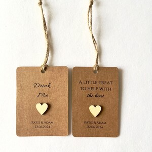 Personalised Wedding Favour Tags, Alcohol Tags, We Tied the Knot ...