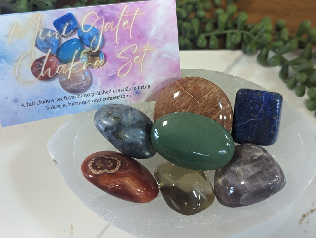 Mini Galet Crystal Chakra Set - Etsy