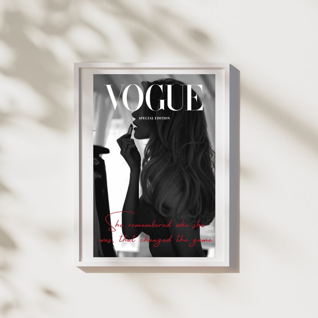 VOGUE Printable Poster Black and White empowering - Etsy
