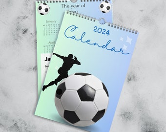 2024 Calendar Minimalist Watercolor Yearly Wall Calendar Printable ...