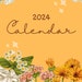 2024 Calendar Minimalist Watercolor Yearly Wall Calendar Printable ...