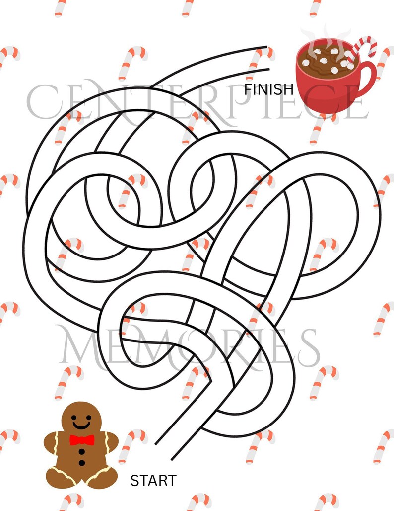 Christmas Printable Mazes for Children – Holiday Puzzle Worksheets ...