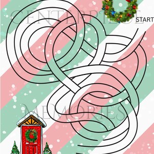 Christmas Printable Mazes for Children – Holiday Puzzle Worksheets ...