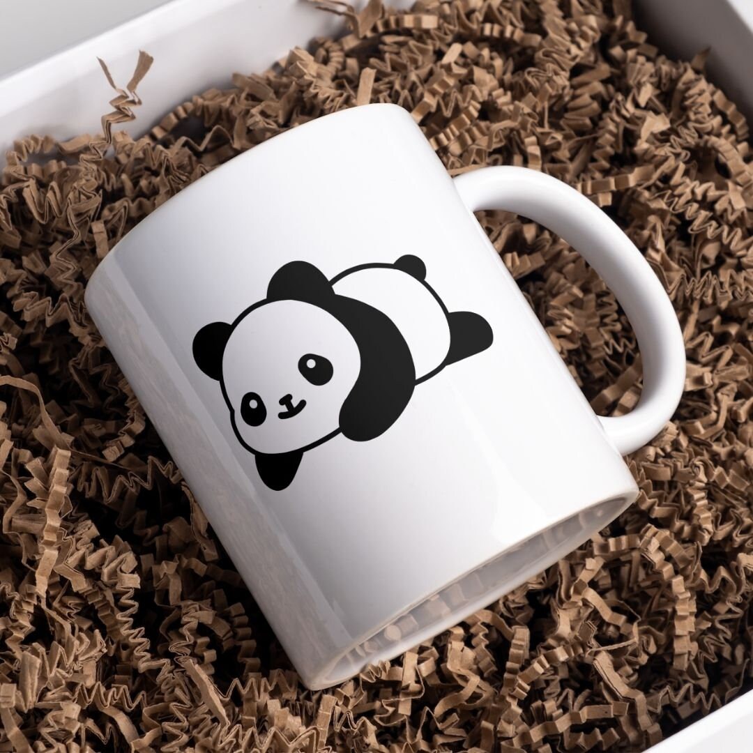 Cute Panda Illustration Digital Art, Printable Design .png .jpeg. .tiff ...