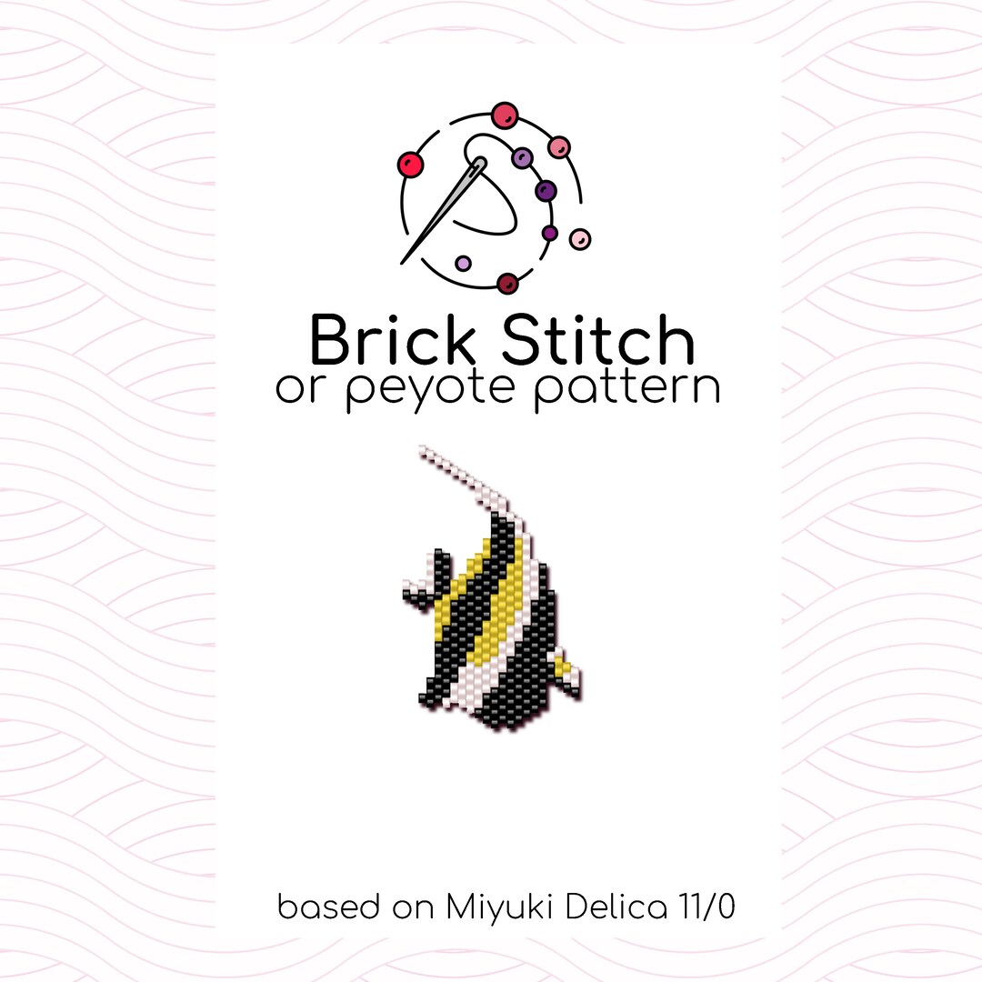 Moorish Idol Fish Brick Stitch Pattern - Brick or Peyote Stitch Pattern ...