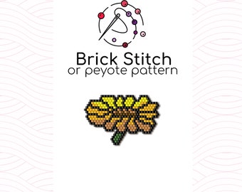 Small Yellow and Blue Dragonfly Brick Stitch Pattern Brick Stitch or ...