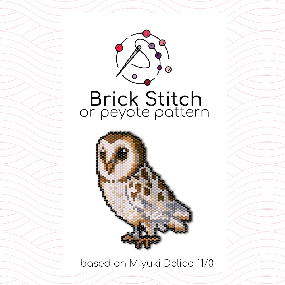 Big Owl Brick Stitch Pattern - Brick or Peyote Stitch Pattern Based on ...
