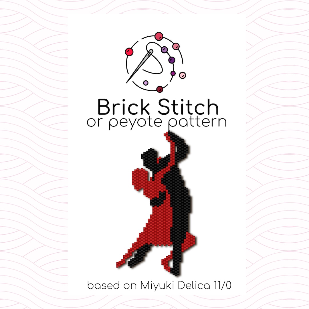 Tango Brick Stitch Pattern - Brick or Peyote Stitch Pattern Based on ...