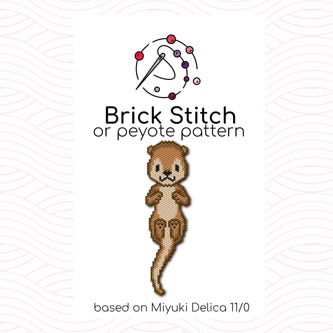 Big Cute Otter Brick Stitch Pattern - Brick or Peyote Stitch Pattern ...