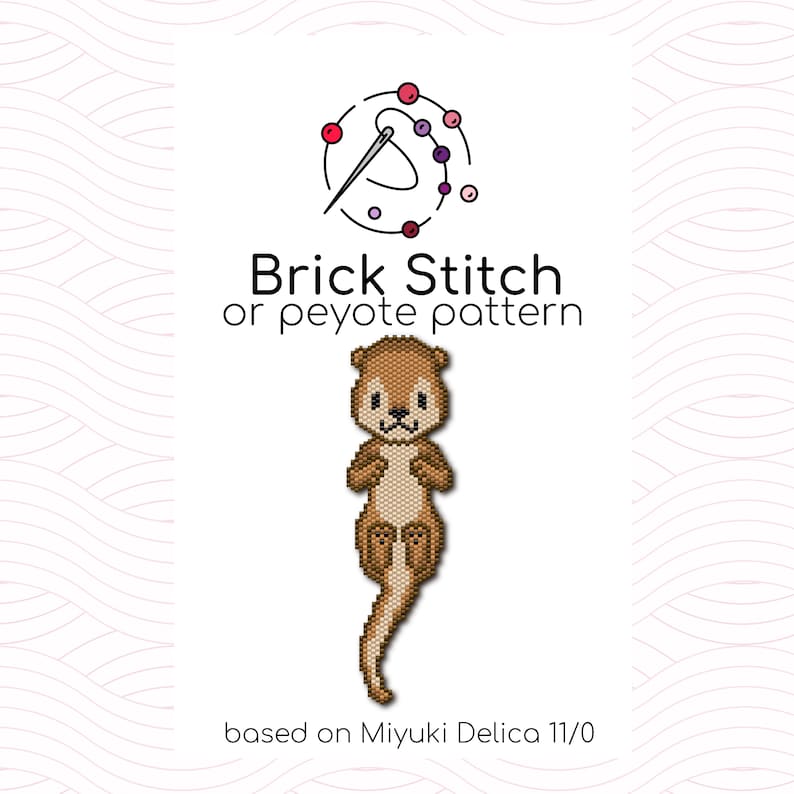 Big Cute Otter Brick Stitch Pattern - Brick or Peyote Stitch Pattern ...