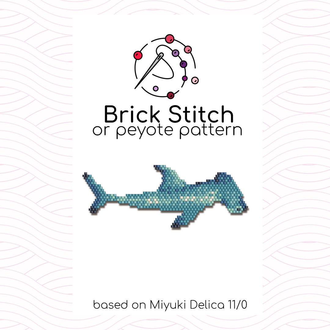 Hammerhead Shark Brick Stitch Pattern - Brick or Peyote Stitch Pattern ...