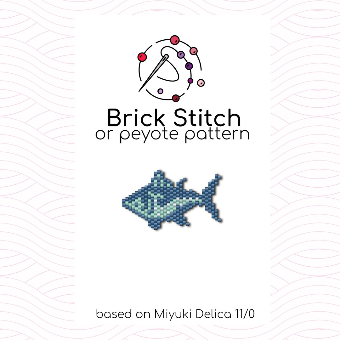 Tiny Tuna Brick Stitch Pattern - Brick or Peyote Stitch Pattern Based ...