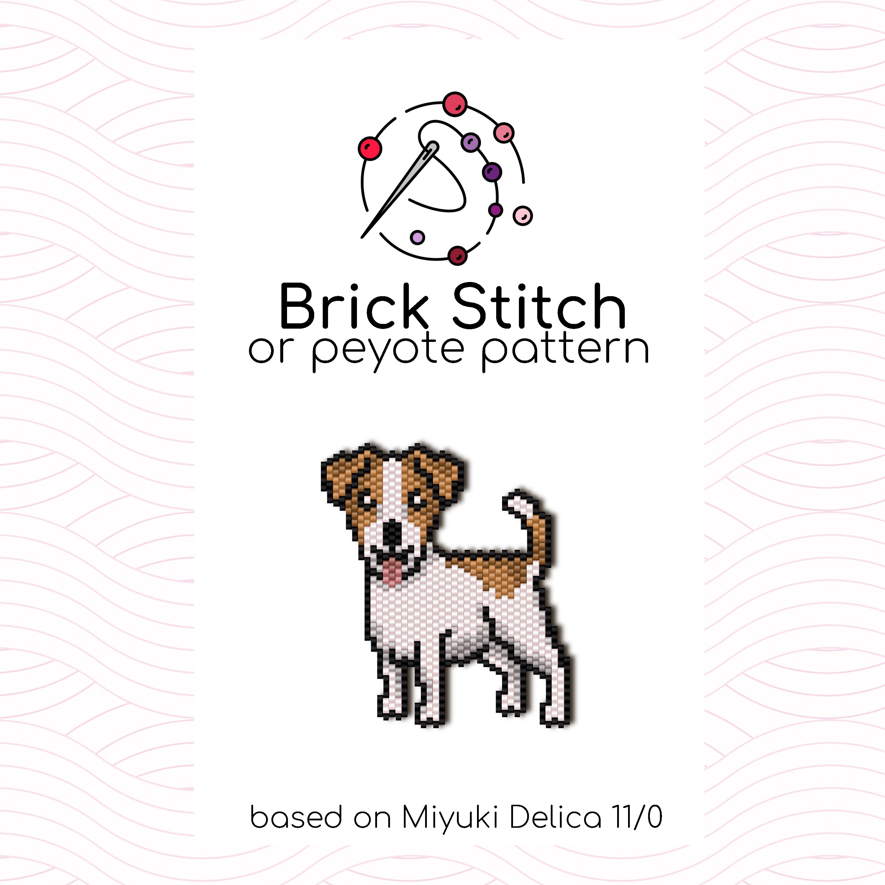 Jack Russel Terrier Brick Stitch Pattern Brick or Peyote Stitch Pattern ...