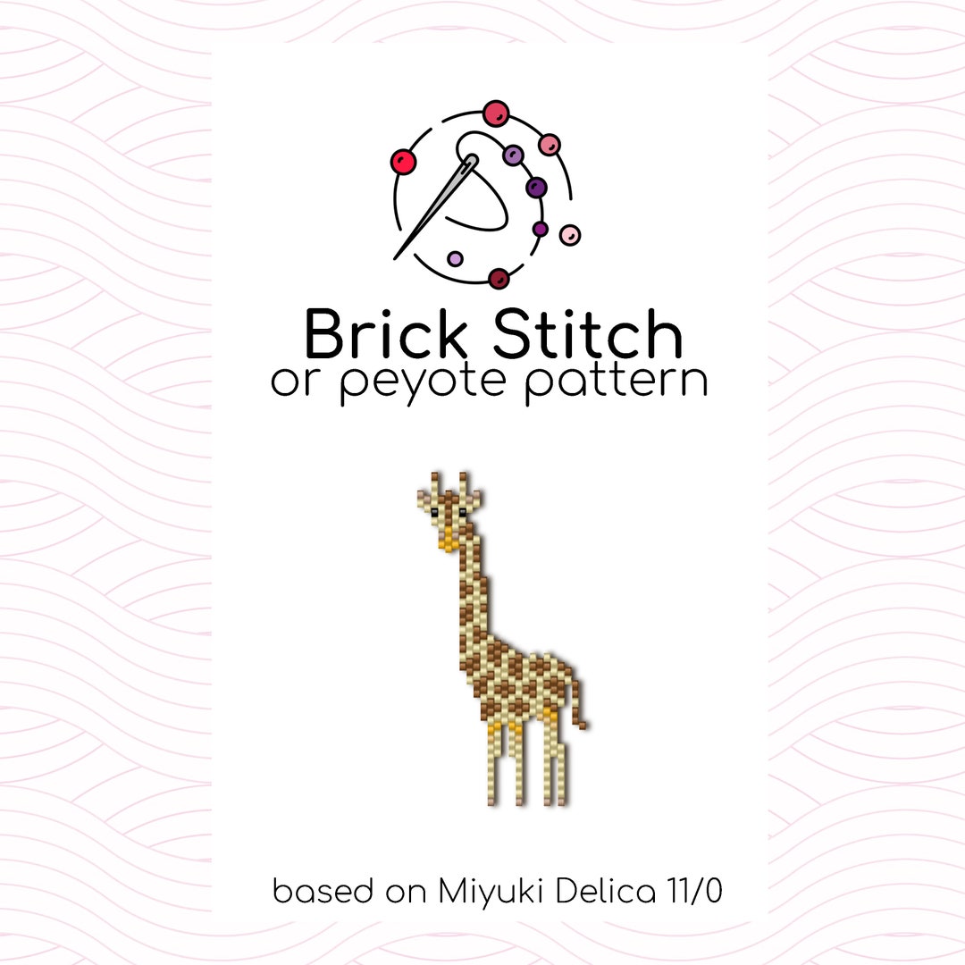 Giraffe Brick Stitch Pattern - Brick or Peyote Stitch Pattern Based on ...