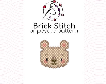 Bear Brick Stitch Pattern Brick Stitch or Peyote Pattern Based on ...