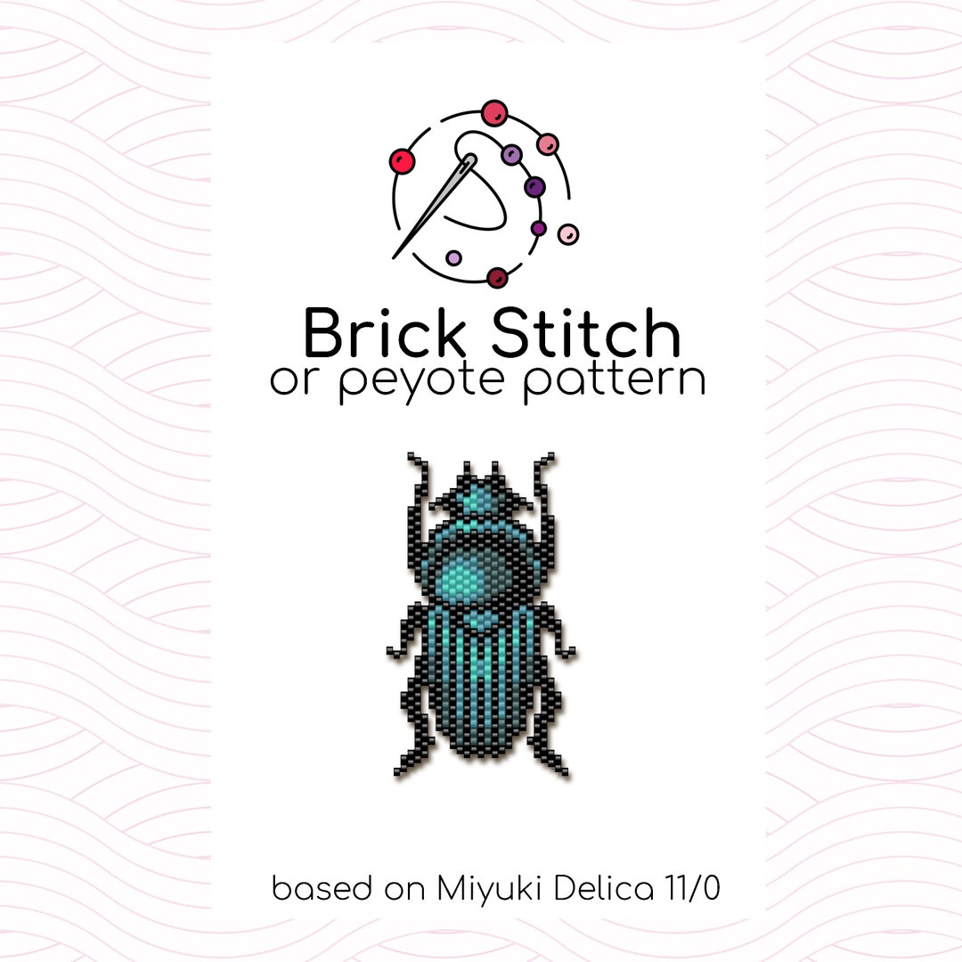 Shiny Bug Brick Stitch Pattern - Brick or Peyote Stitch Pattern Based ...