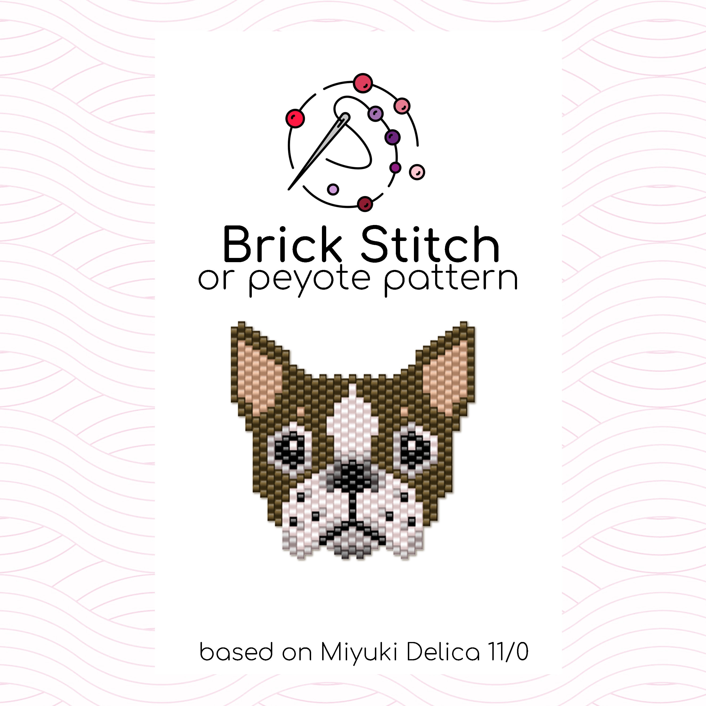Frenchie Brick Stitch Pattern Brick or Peyote Stitch Pattern - Etsy