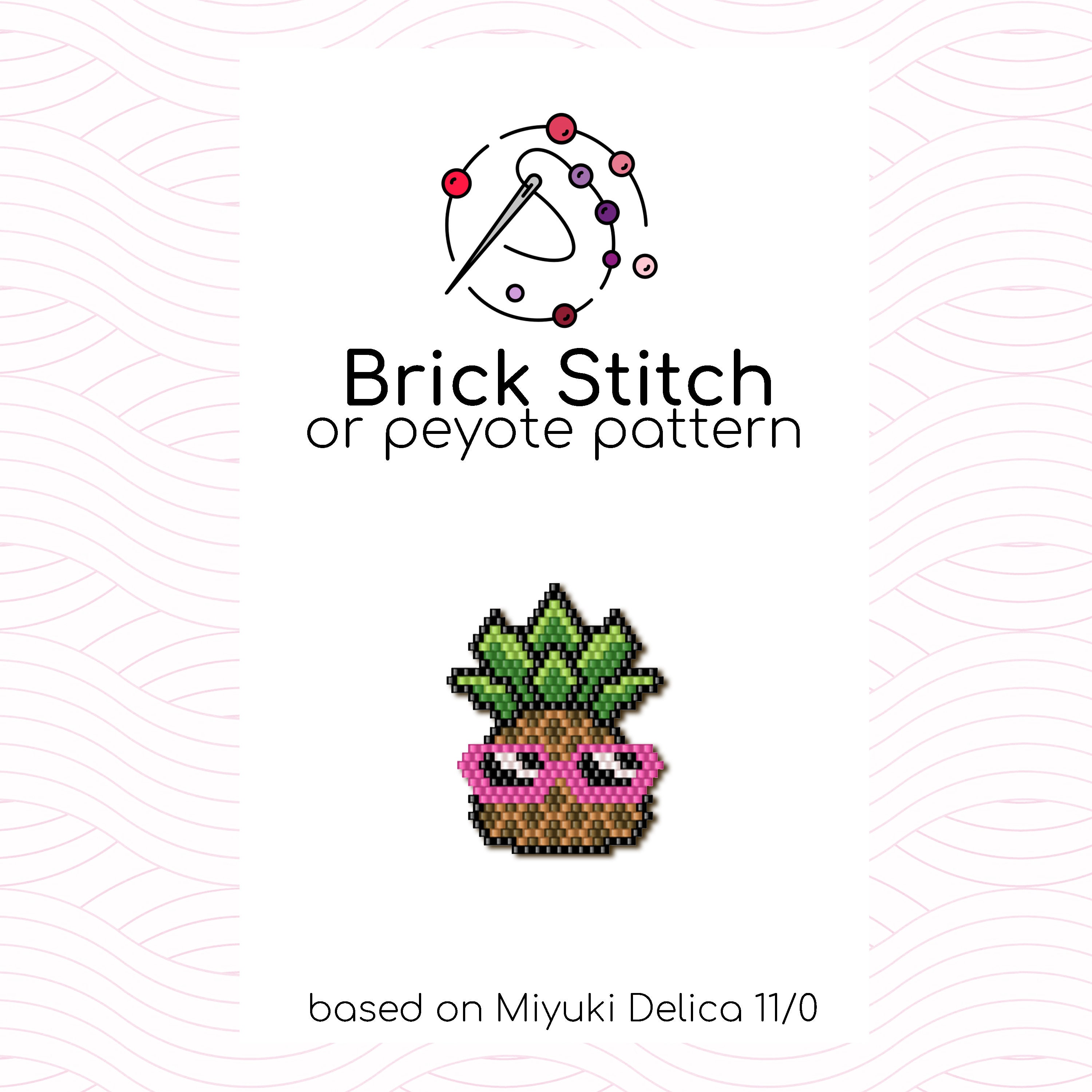 Pineapple Brick Stitch Pattern Brick or Peyote Stitch - Etsy