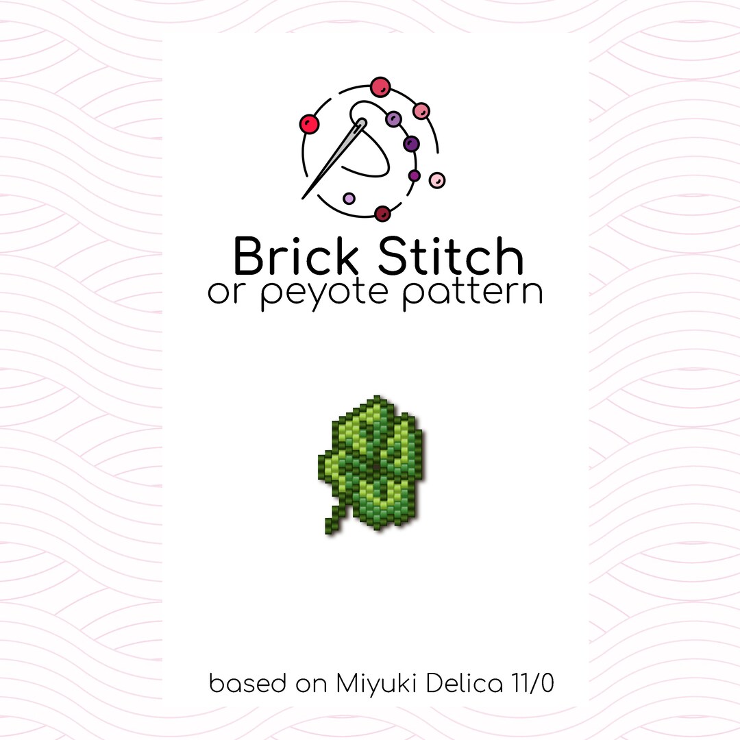 Small Lucky Clover Brick Stitch Pattern - Brick or Peyote Stitch ...