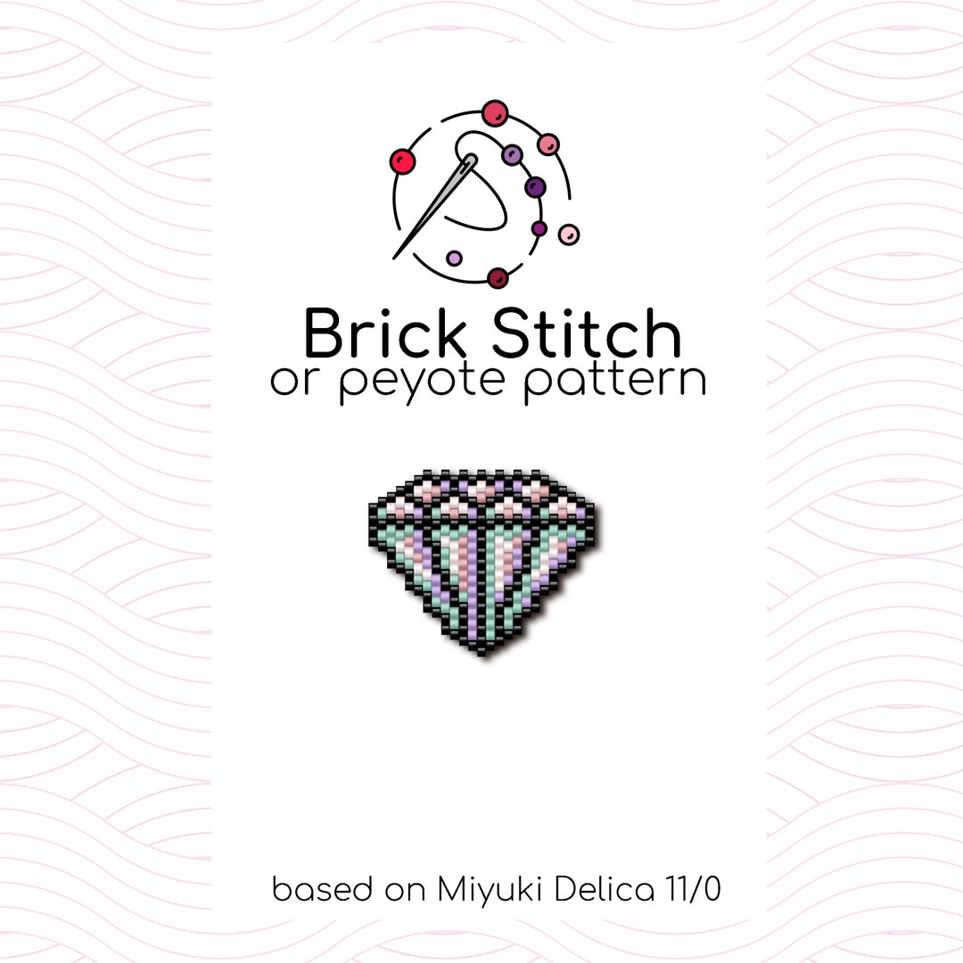 Diamond Brick Stitch Pattern - Brick or Peyote Stitch Pattern Based on ...