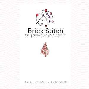 Tiny Salmon Seashell Brick Stitch Pattern - Brick or Peyote Stitch ...