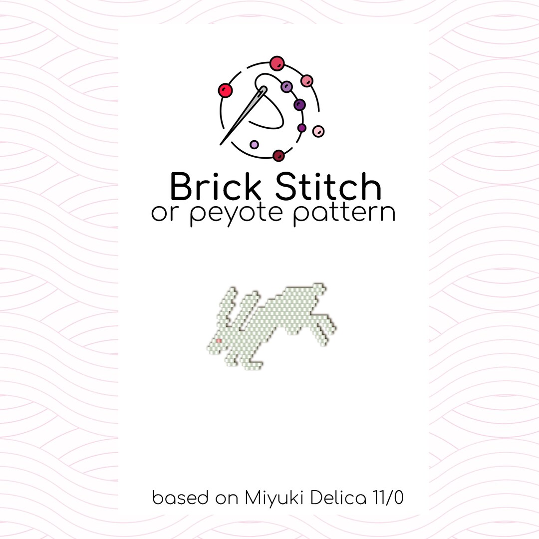 White Rabbit Run Brick Stitch Pattern - Brick or Peyote Stitch Pattern ...