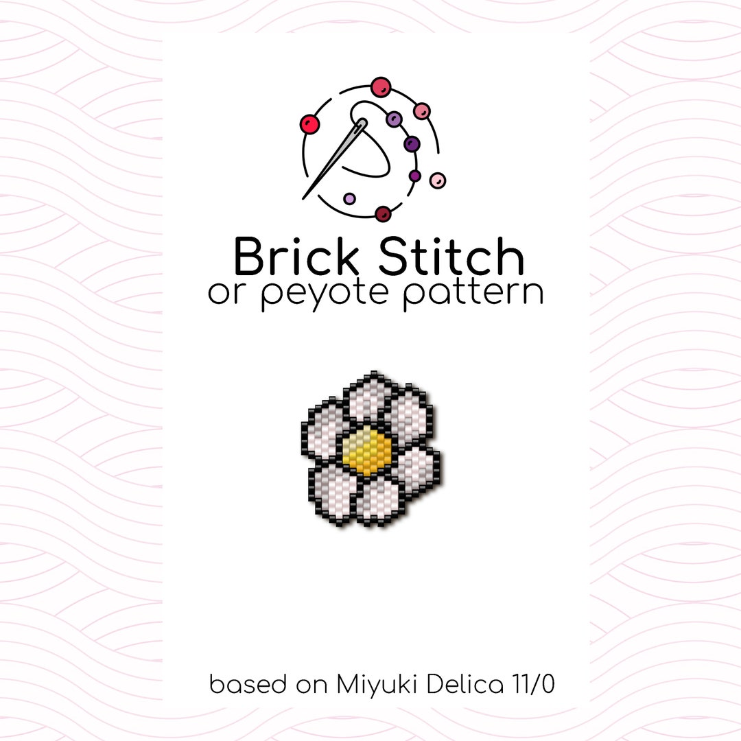 Daisy Brick Stitch Pattern - Brick or Peyote Stitch Pattern Based on ...