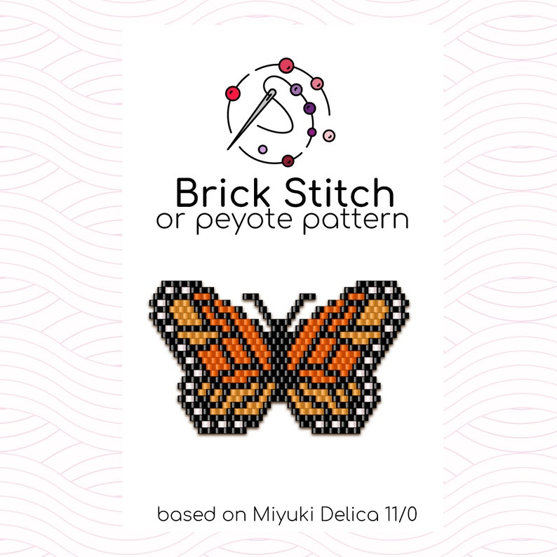 Monarch Butterfly Brick Stitch Pattern Brick or Peyote - Etsy
