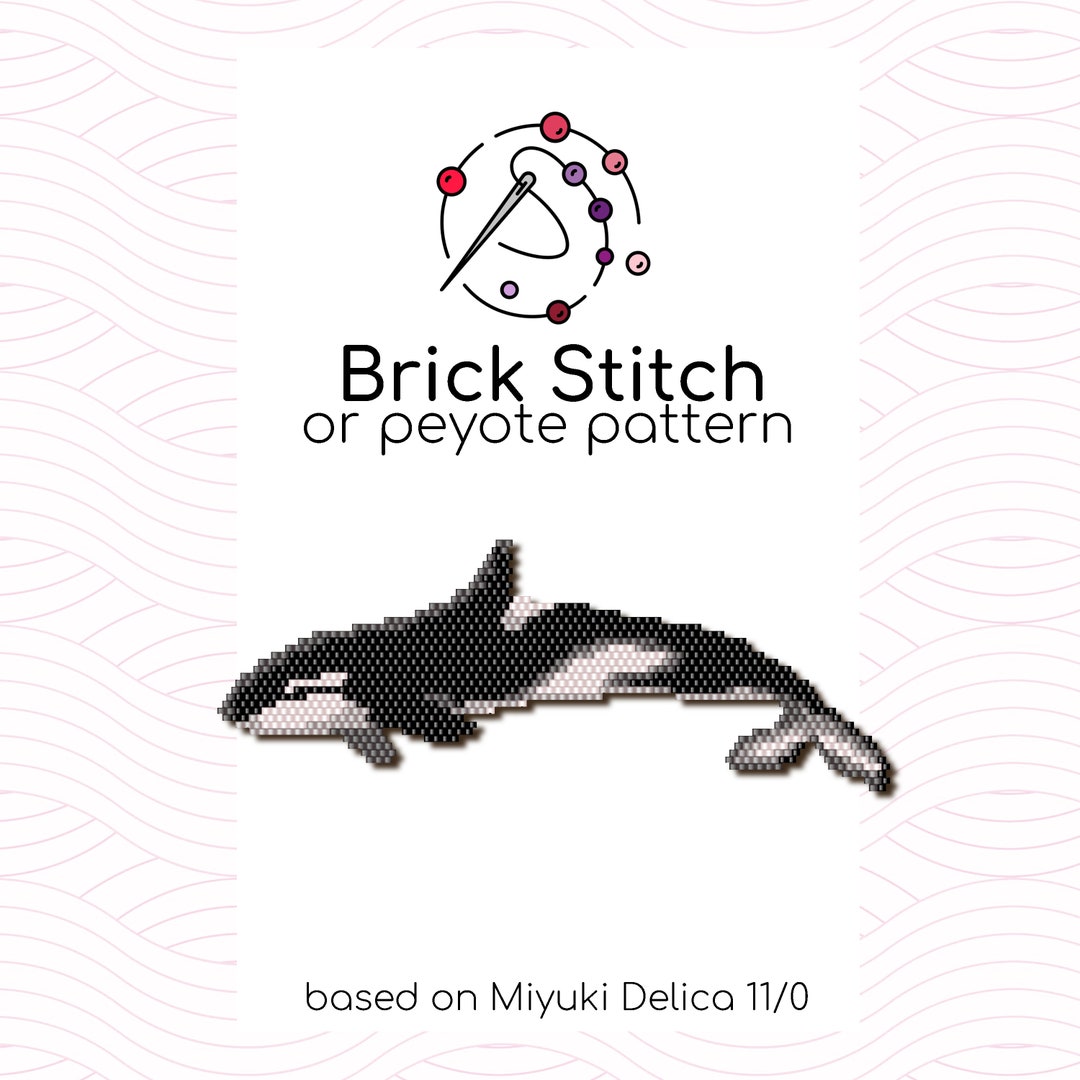 Big Orca Brick Stitch Pattern - Brick or Peyote Stitch Pattern Based on ...