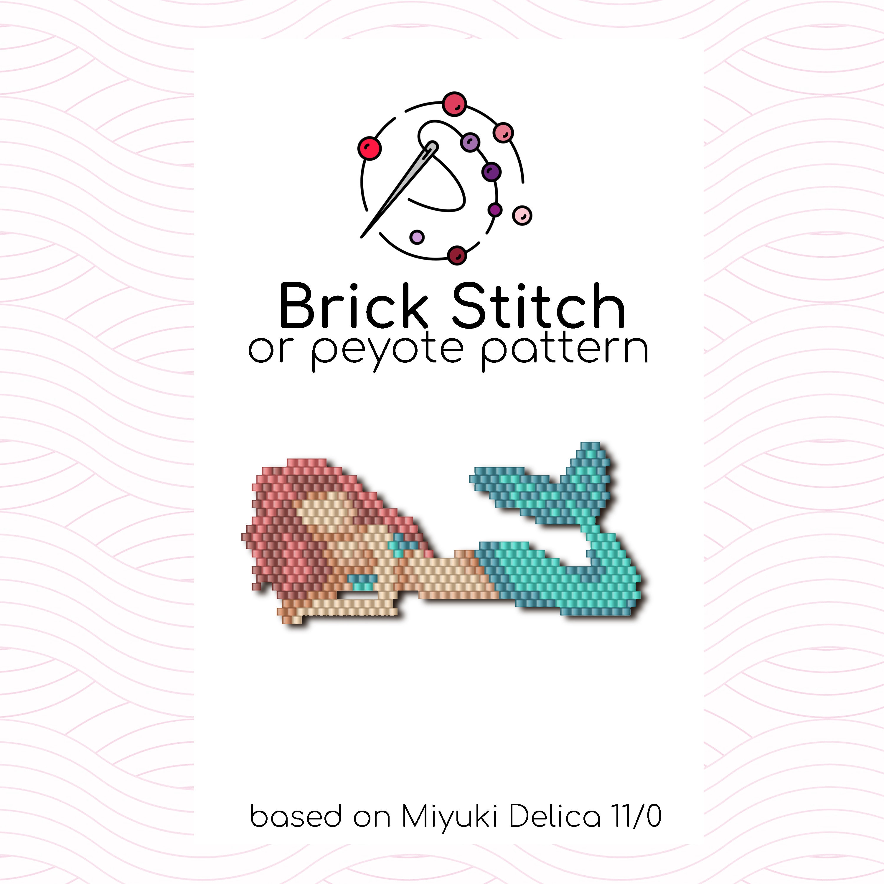 Laying Mermaid Brick Stitch Pattern Brick or Peyote Stitch Pattern ...