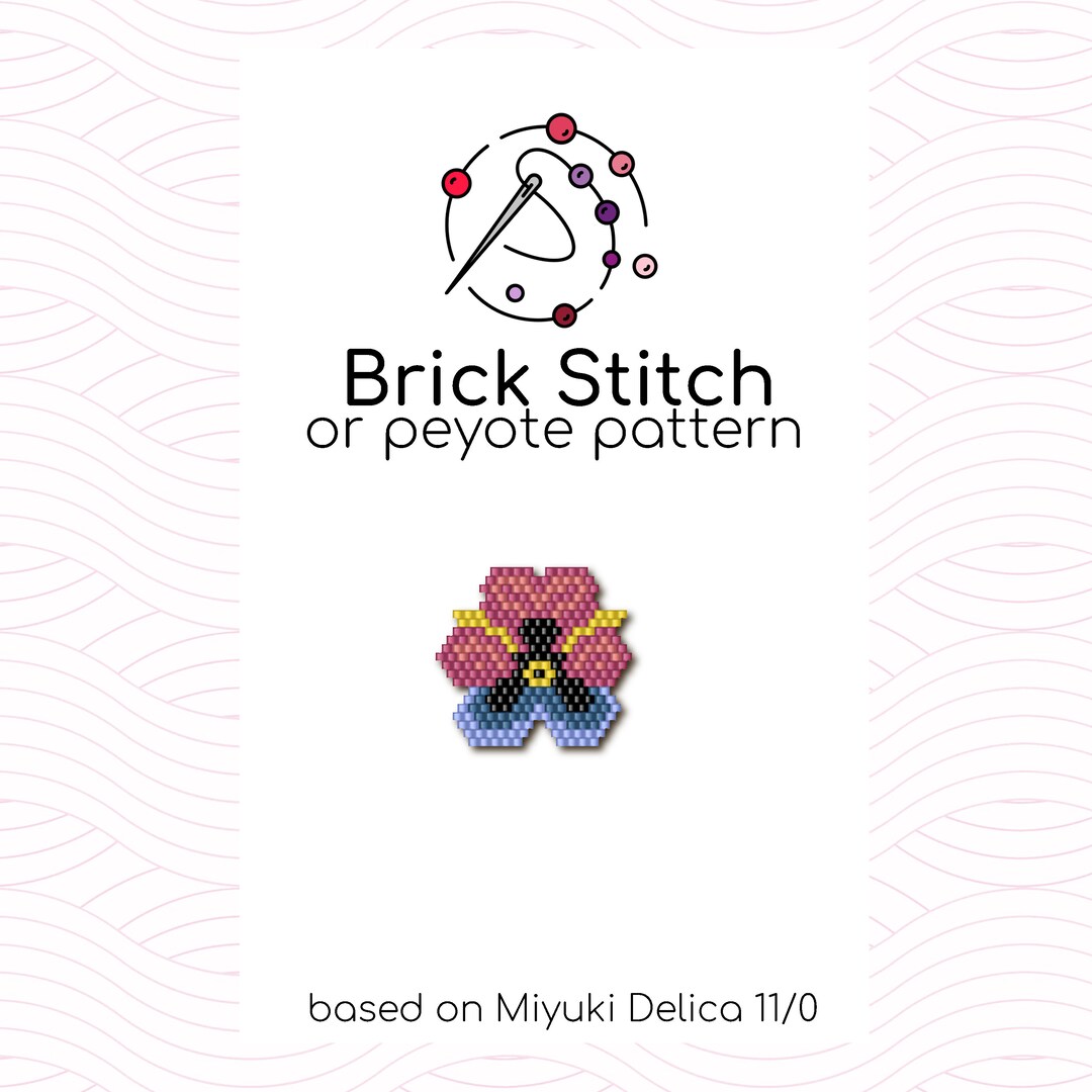 Flower Brick Stitch Pattern - Brick or Peyote Stitch Pattern Based on ...