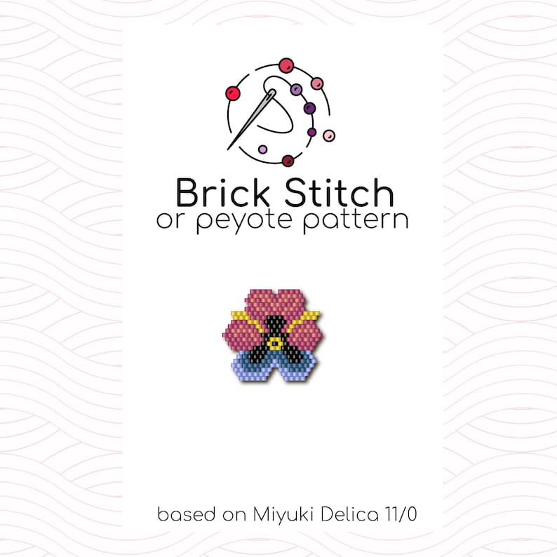 Flower Brick Stitch Pattern - Brick or Peyote Stitch Pattern Based on ...