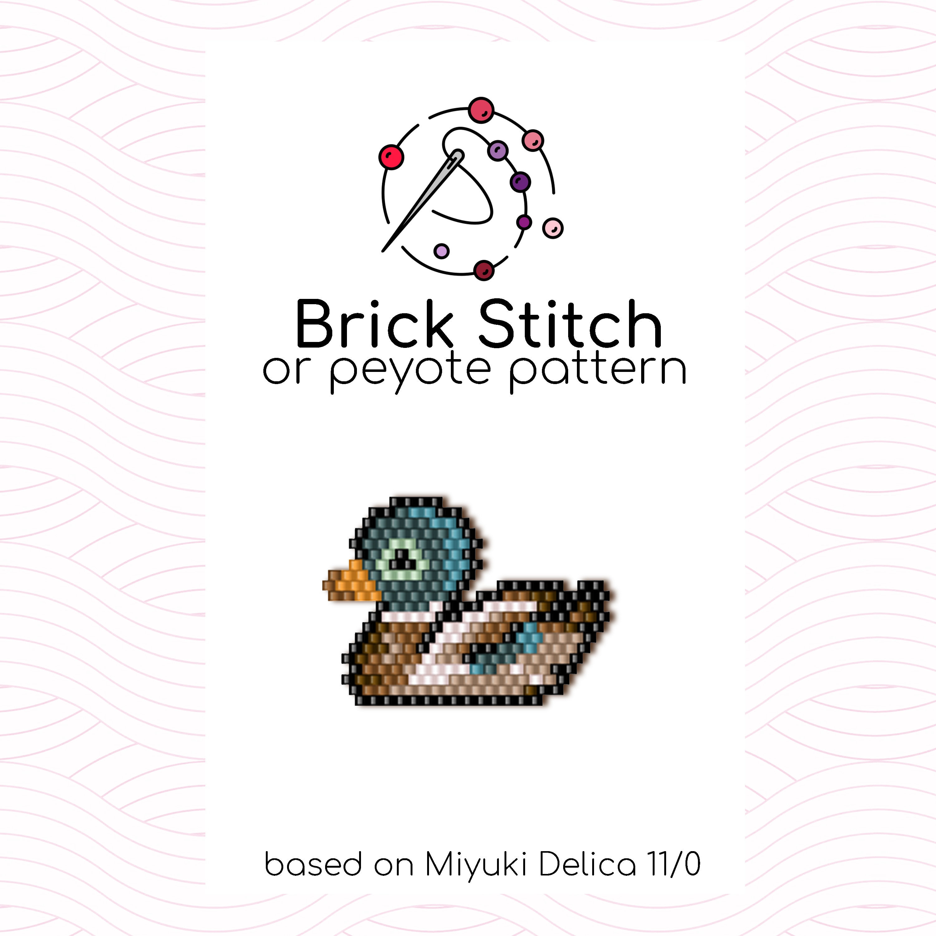 Wild Duck Brick Stitch Pattern Brick or Peyote Stitch Pattern Based on ...