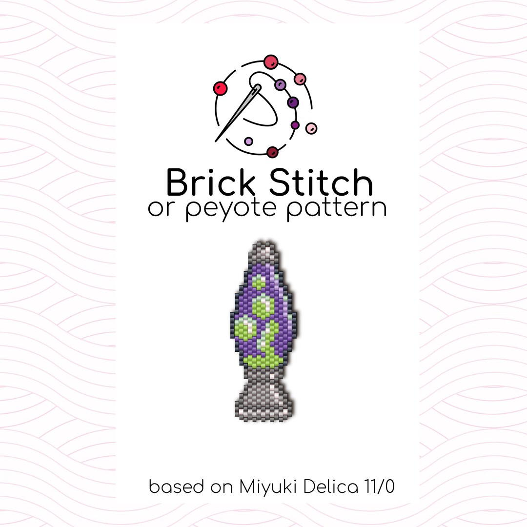 Lava Lamp Brick Stitch Pattern Brick or Peyote Stitch Pattern Based on ...